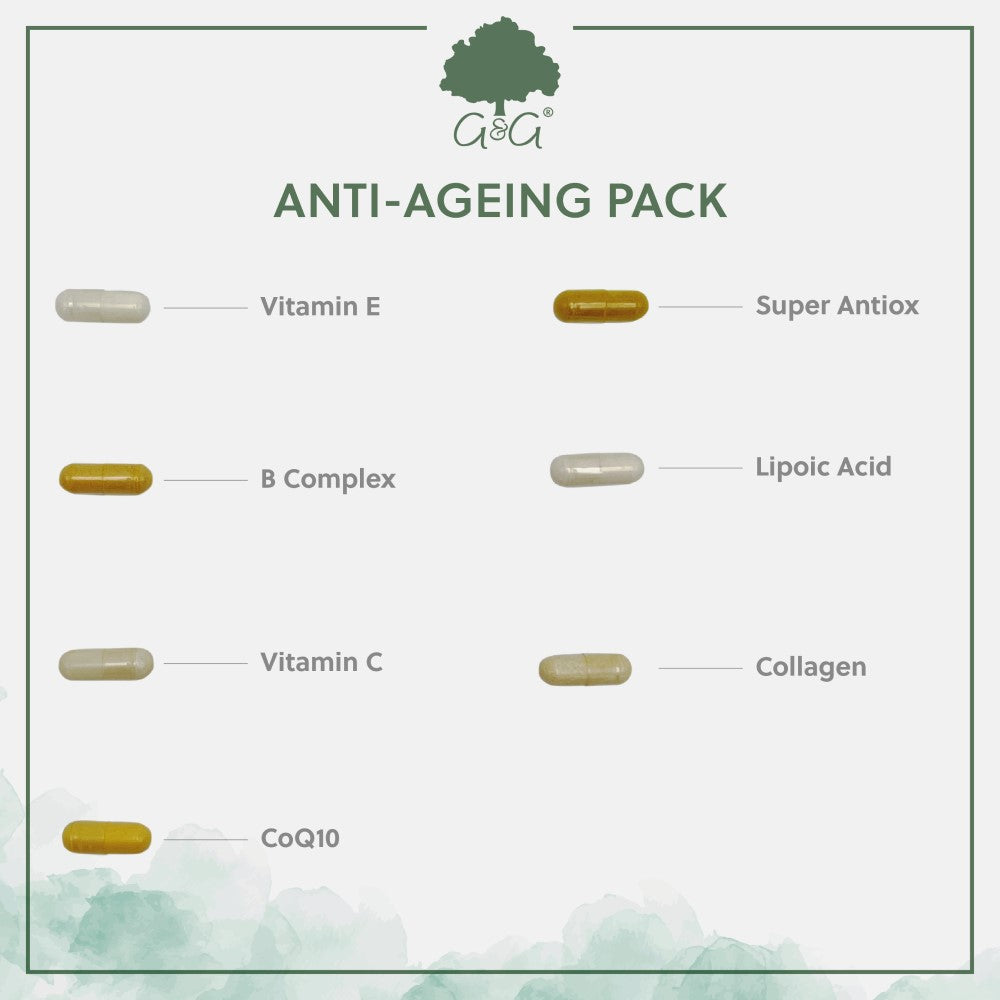 Anti-ageing supplements pack | for the Ageless