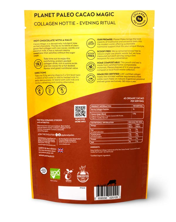 Cacao Magic Pure Collagen – Planet Paleo | for the Ageless
