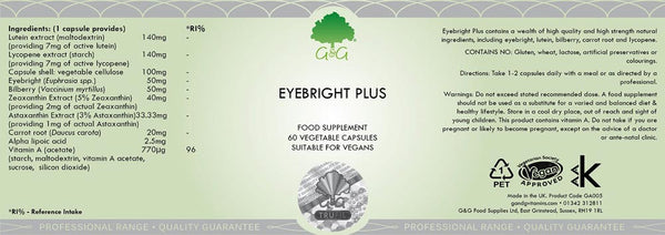 Eyebright Plus capsules – G&G | for the Ageless