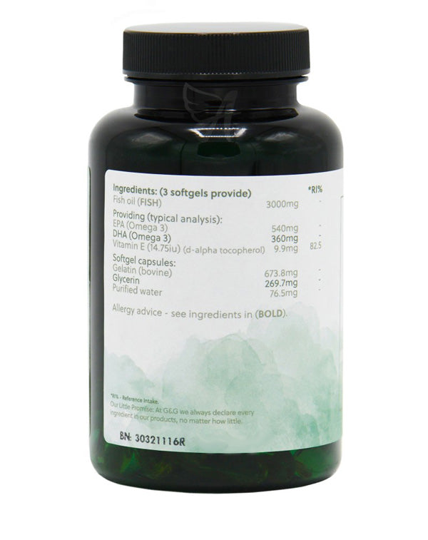 Omega 3 fish oil 3000mg softgels | for the Ageless