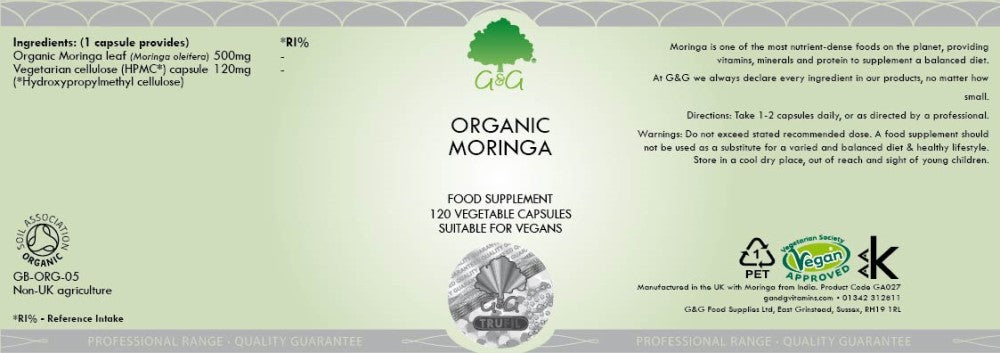 Organic Moringa capsules | for the Ageless
