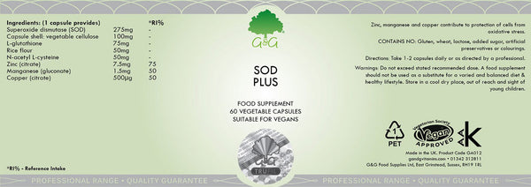 SOD Plus (Superoxide Dismutase) capsules | for the Ageless